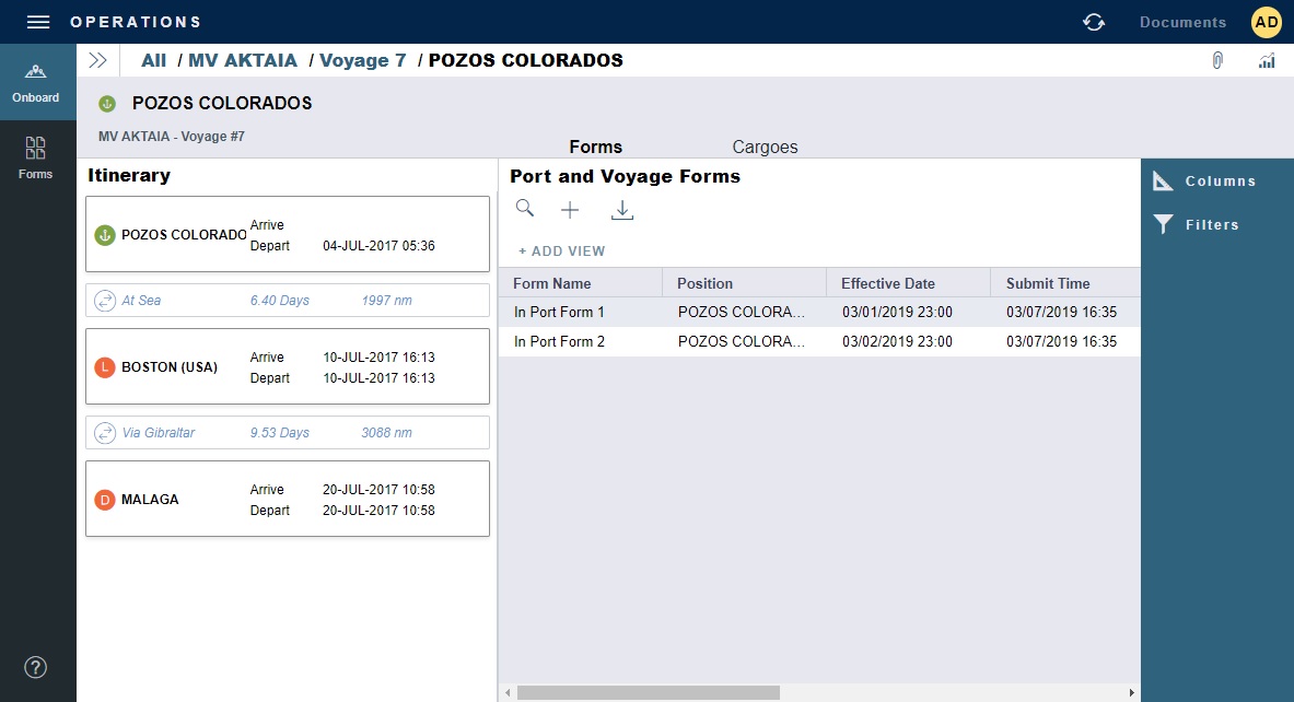 IMOS - Onboard Voyages & Port Calls